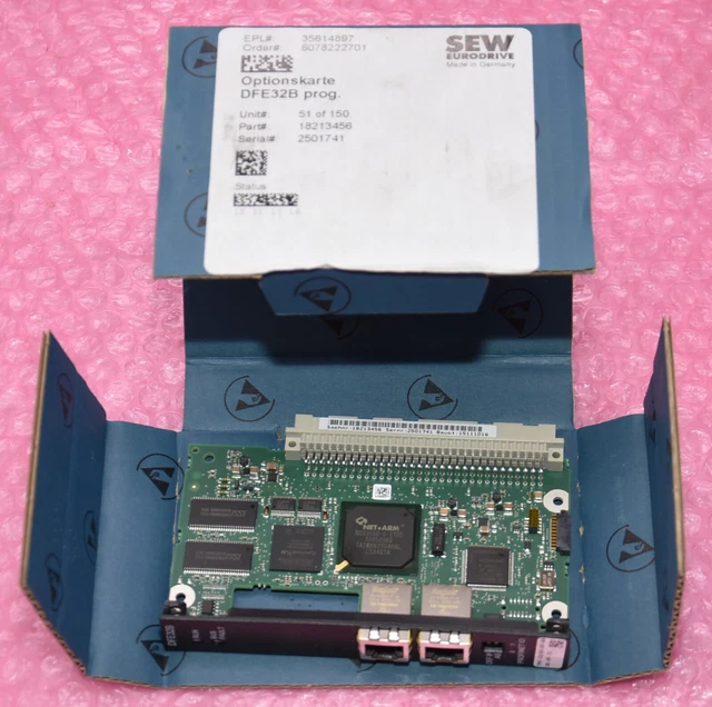 CARTE D'OPTION SEW EURODRIVE Profinet IO type DFE32B / 18213456 / neuve ...