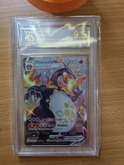 GRADED POKEMON 2021 Charizard VMAX Shining Fates SV107/SV122 - Gem Mint ...