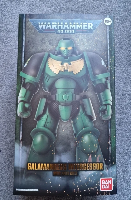 BANDAI WARHAMMER 40K Space Marine Intercessor Salamander Figure £49.99 ...