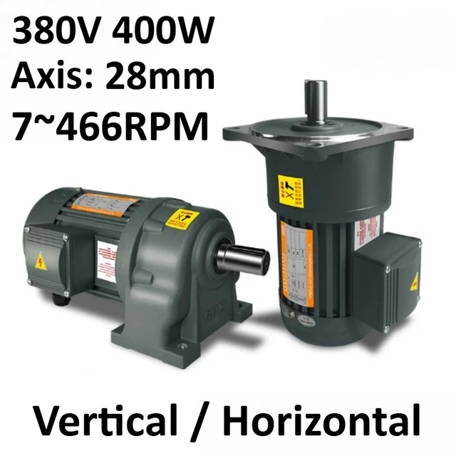 AC 380V 400W 28mm Axis Three-Phase CW/CCW Reduction Gear Motor ...