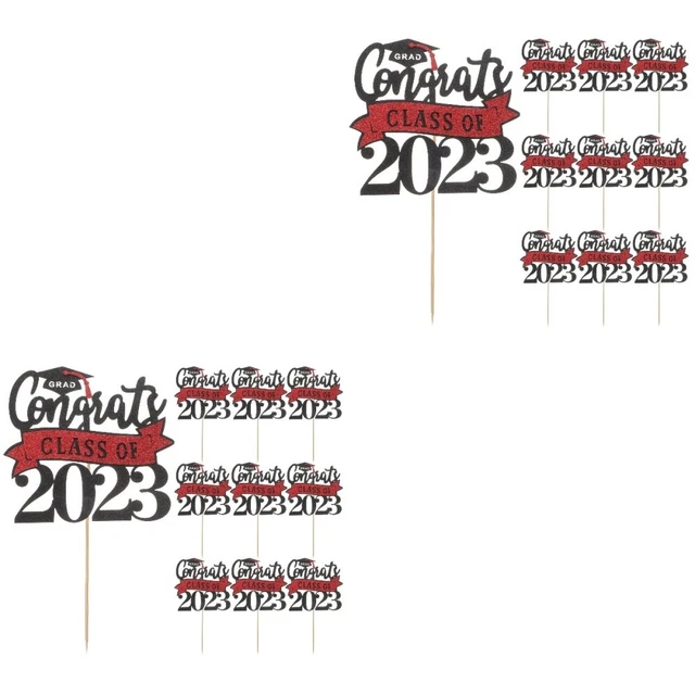GRADUATION SEASON 20 pcs Graduation 2023 Cupcake Toppers Cupcake Topper ...