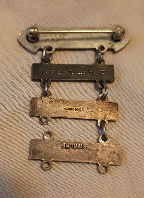 WW2 USMC US Marines Qualification Shooting Badge Sterling Rifle Pistol ...