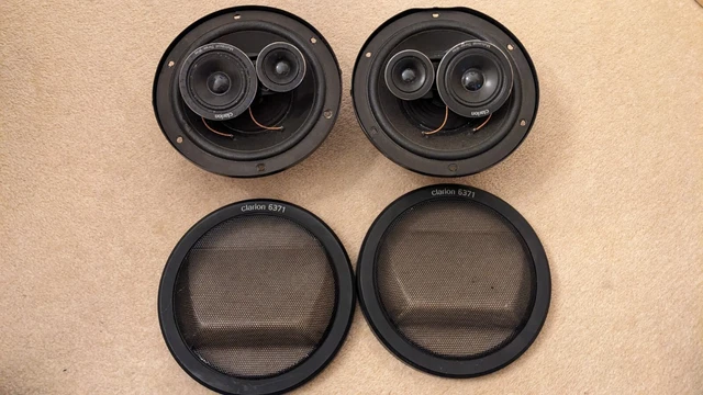 CLARION SE-6371 SPEAKERS. 16cm . 90 W. 3-Way. Multi Axial. Vintage. £38 ...