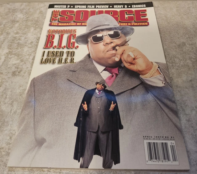 VINTAGE THE SOURCE Magazine Notorious B.I.G. Biggie April 1997 Rare ...