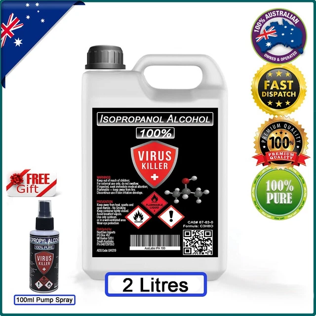 ISOPROPYL ALCOHOL IPA 100% Pure Isopropanol PREMIUM PRODUCT 2ltr + Free ... ISOPROPYL ALCOHOL IPA 100% Pure Isopropanol PREMIUM PRODUCT 2ltr + Free ...