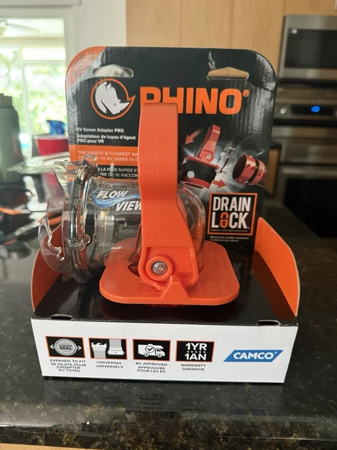 CAMCO RHINO SEWER Adapter Pro With drain lock $62.71 - PicClick CA