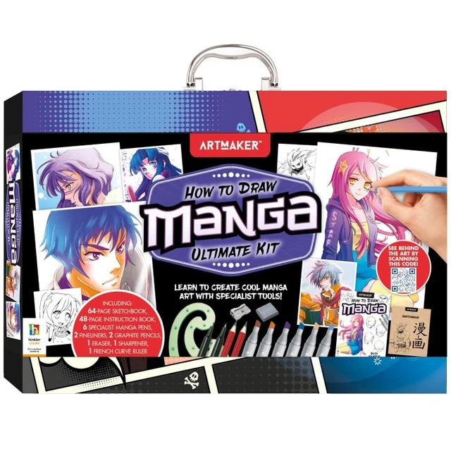 HOW TO DRAW Manga Ultimate Kit Anime Art Gift Arts And Crafts Set 48 ...