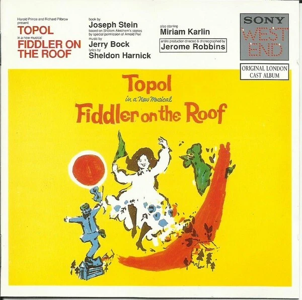 JERRY BOCK, SHELDON Harnick- Fiddler On The Roof (London Cast) (CD 1994 ... JERRY BOCK, SHELDON Harnick- Fiddler On The Roof (London Cast) (CD 1994 ...