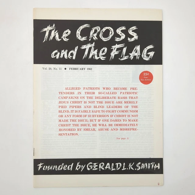 THE CROSS AND the Flag February 1962 Blind Lead Monthly Magazine Gerald ...