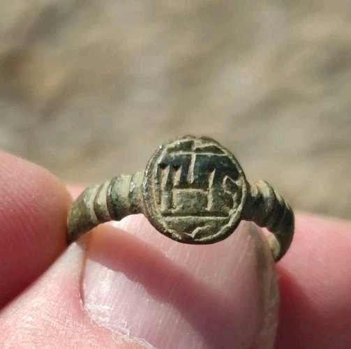 BAGUE IHS HAUTE Époque Bronze. IHS RING EUR 30,00 - PicClick FR