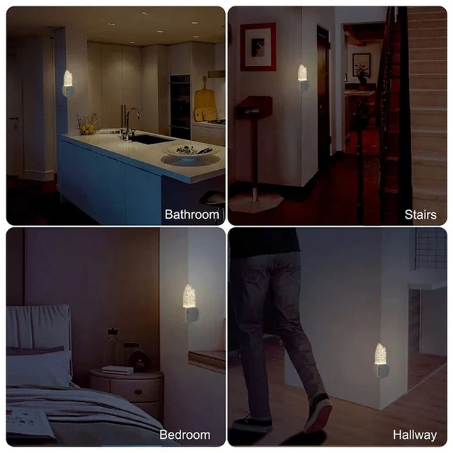 USB CHARGING INDUCTION Night Light Acrylic Castle Smart Induction ...