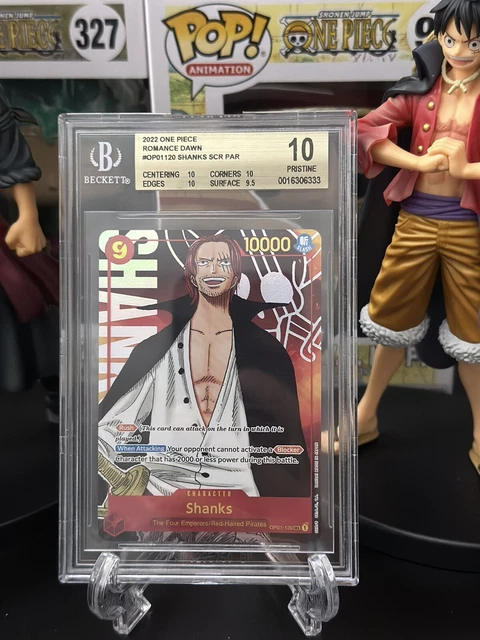 ONE PIECE CARD Romance Dawn Shanks Op01-120 Secret Alt Art Beckett 10 ...