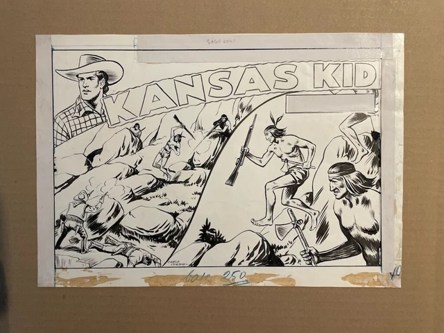 KANSAS KID - Original de couverture signé - Carlo Cossio - BE EUR 149,99 - PicClick FR
