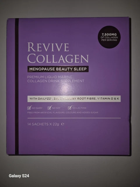 REVIVE COLLAGEN MENOPAUSE Beauty Sleep Supplement 7,500mg 14x22g Sachet ...