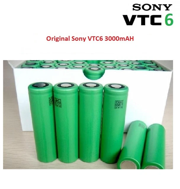 GENUINE SONY VTC6 battery 3000mAh High Drain Flat Top For Vaping Mod ...