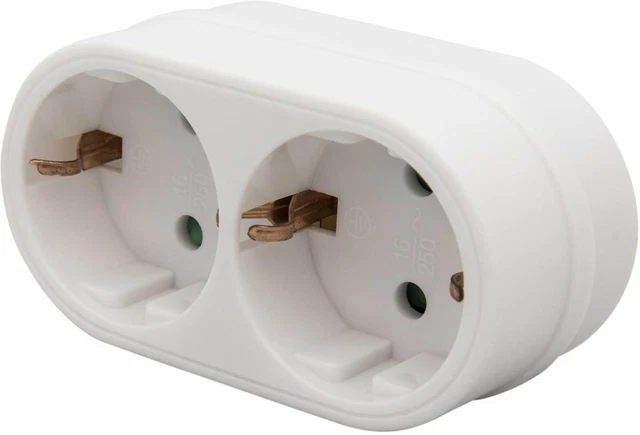 DOPPELSTECKER MEHRFACHSTECKER 2 Fach Steckdose Multistecker Adapter ...
