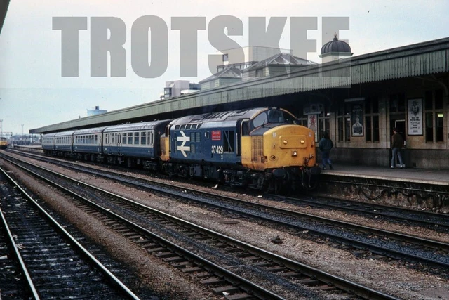 35MM SLIDE BR British Railways Diesel Loco Class 37 37429 Cardiff 1989 ...