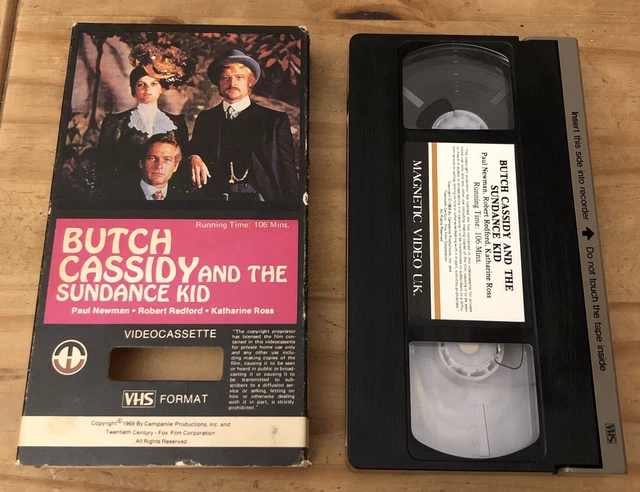 RARE MAGNETIC VIDEO U.K. BUTCH CASSIDY AND THE SUNDANCE KID 1969 VHS ...