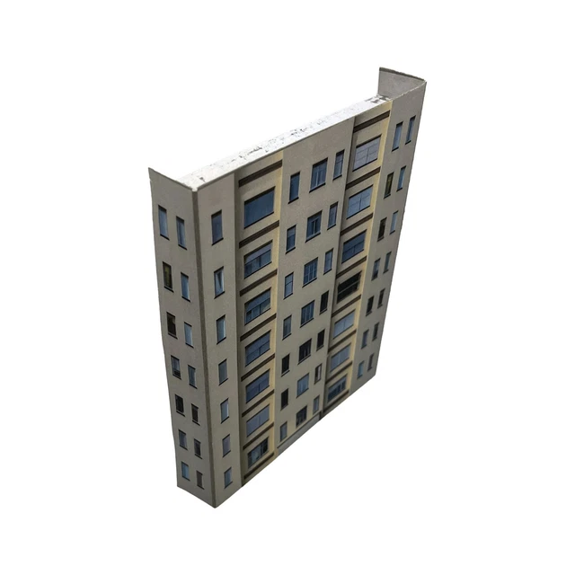 N GAUGE BUILDINGS Low Relief Residential Building 1/148 Scale model ...