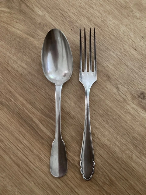 GEBR. HEPP VERSILBERTE Gabel 90Löffel 90 Silber EUR 17,00 - PicClick DE