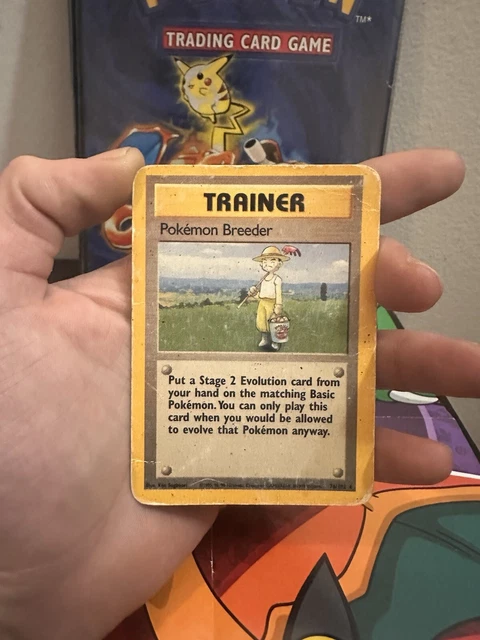 CARTE POKÉMON TRAINER Pokémon Breeder 76/102 Set de base Wizards ENG ...