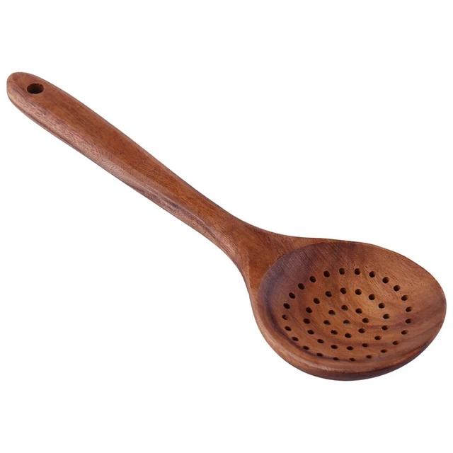 TEAK LOEFFEL STEM Loeffel Schoepfkelle Large Rice Paddle Wooden Cooker ...