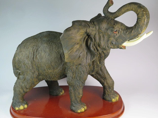 THE JULIANA COLLECTION Very Large and Detailed Resin Elephant Figurine ...