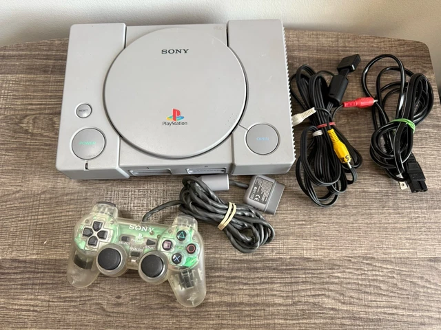 SONY PLAYSTATION (PS1) SCHP-7001 Bundle W/ Controller & Cables. Clean ...