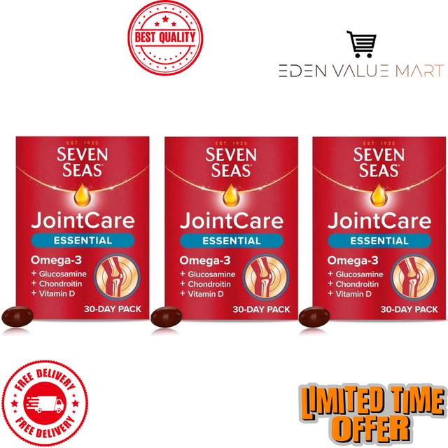 3 X SEVEN Seas Joint Care Essential With Omega-3 (90 Capsules ...