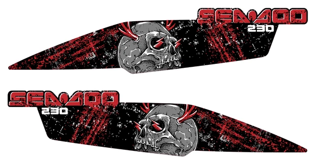 SEADOO WAKE 230 Graphic Skull Challenger Se 23 Stickers Decals Vynyl ...
