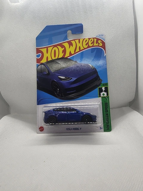2023 HOT WHEELS Blue Tesla Model Y 15/250 HW Green Speed 3/10 $9.99 ...
