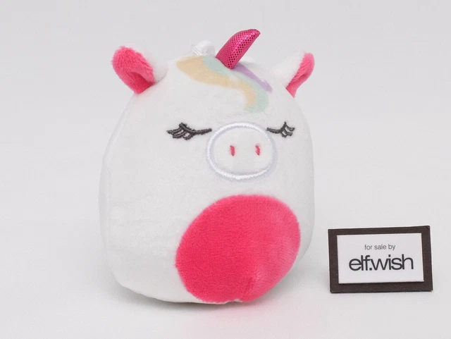 SQUISHMALLOWS MICKY THE Hot Pink Unicorn Cute Keyring Clipon Toy 3.5 ...