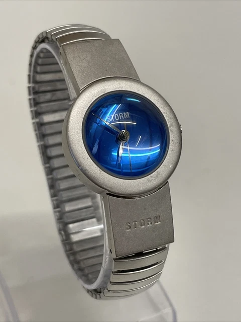 STORM T-BAR BUBBLE SPX Ladies Quartz Cyberpunk Watch With Stretch Metal ...