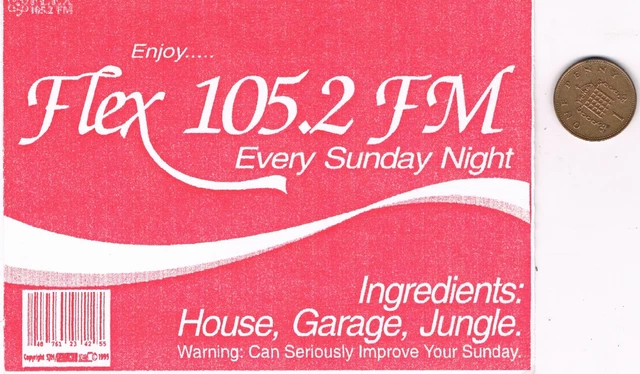 FLEX FM HOUSE Jungle Flyer A5 year unknown merchandise album pirate radio Rare £3.00 - PicClick UK
