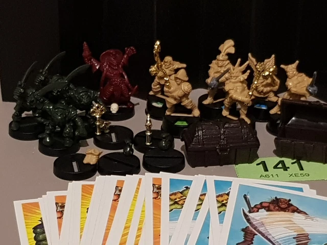 BOARD GAME MINIATURES Hero ADVENTURER Set HeroQuest Scale D&D RPG ...