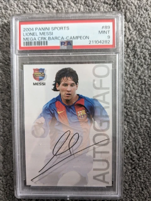2004 PANINI MEGACRACKS Campeon Lionel Messi Barcelona #89 PSA 9 £640.50 ...