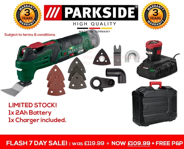 NEW PARKSIDE 12V Lithium Ion Cordless Multi-Purpose Tool with BATTERY ...