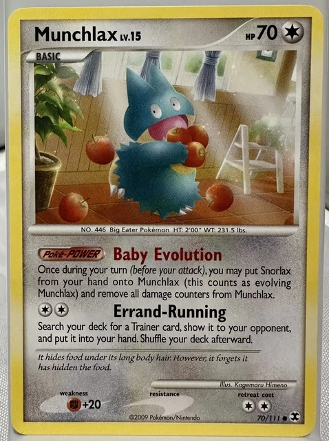 POKÉMON TCG MUNCHLAX Rising Rivals 70/111 normal häufig EUR 1,84 ...
