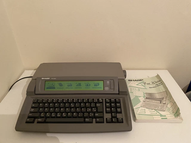 SHARP FONT WRITER FW-560s Personal Word Processor Electronic Typewriter ...