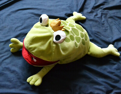 IKEA PLÜSCHTIER KISSEN FROSCH Froschkönig MINNEN GRODA mit Geheimfach ...