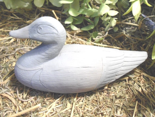 LATEX SMALL DUCK mold plaster cement casting garden mould 5.75"L x 2"W ...