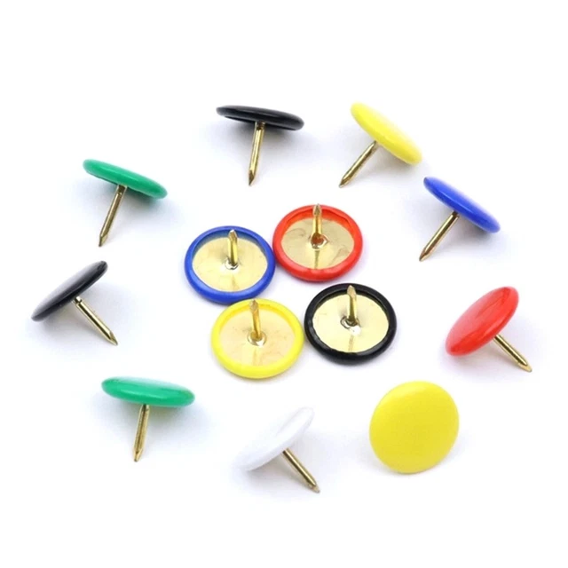 100 PCS PUSH Pins Map Pins Thumb Tacks Drawing Pins Bulletin Board ...