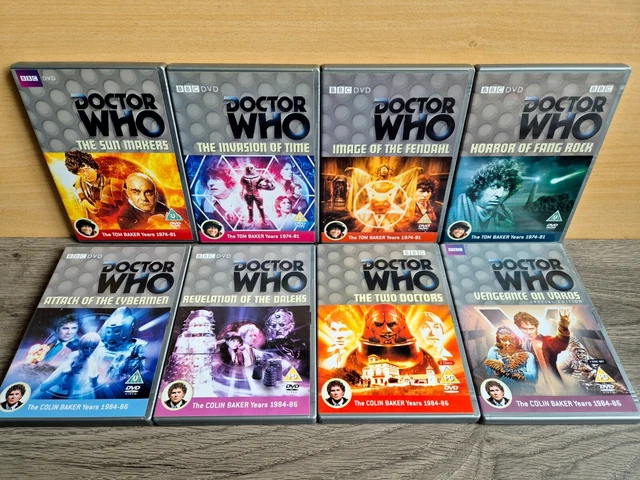 CLASSIC DOCTOR WHO DVD Bundle x8 - Tom Baker / Colin Baker £14.99 ...