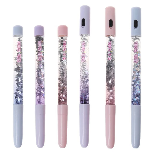 LED COLORFUL LIQUID Quicksand 0.5mm Ballpoint Pen Wand School ...