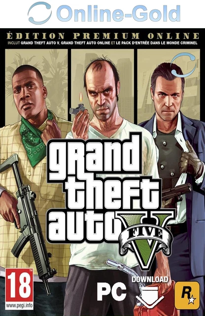 GRAND THEFT AUTO V Premium Online Edition - Rockstar PC Code numérique - [FR/EU] EUR 13,79 ...