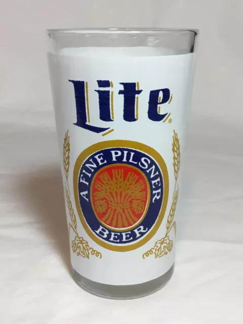 Vintage Miller Lite A Fine Pilsner Beer” Glass £474 Picclick Uk