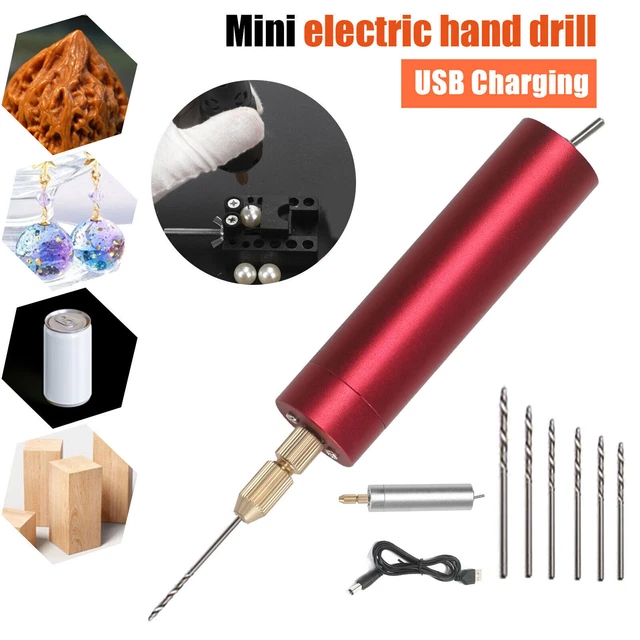 PORTABLE MINI DC 5V Hand Drill USB Hole Punch DIY Small Jewelry ...
