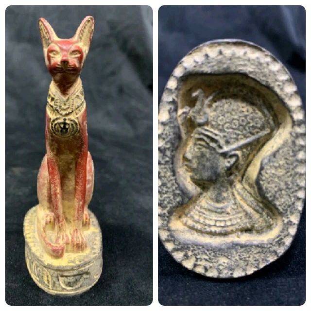 RARE ANTIQUE ANCIENT Egyptian goddess Bastet Ancient Egyptian Cat ...