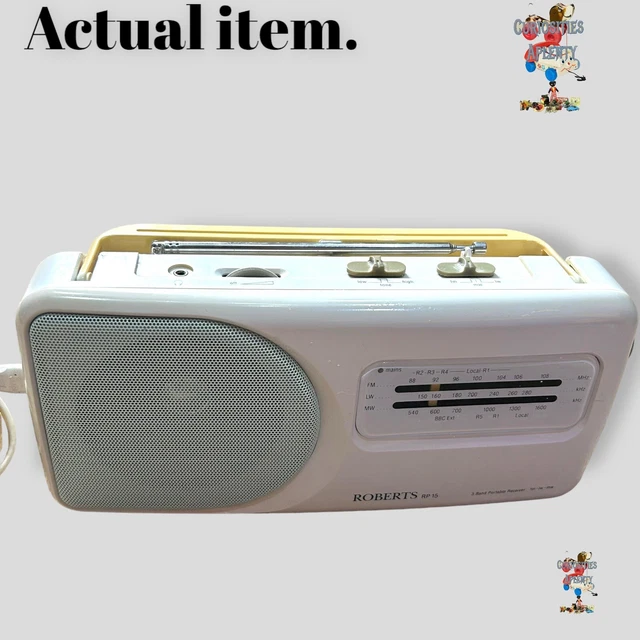 ROBERTS RADIO RP15 white Fully Tested And Working 1990s Vintage Am Fm ...