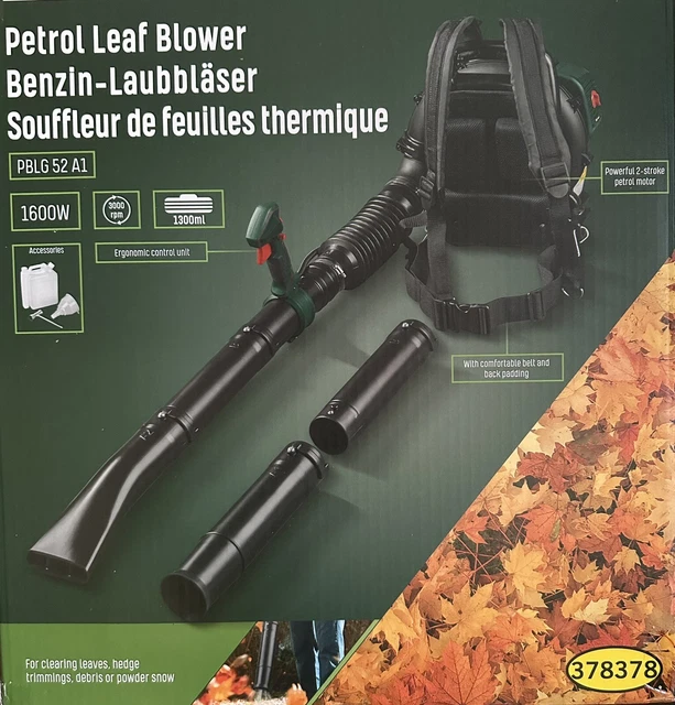 PARKSIDE BENZIN LAUBGEBLÄSE PBLG 52 A1 Laubbläser 2-Takt-Benzinmotor 1600 W EUR 129,90 - PicClick DE
